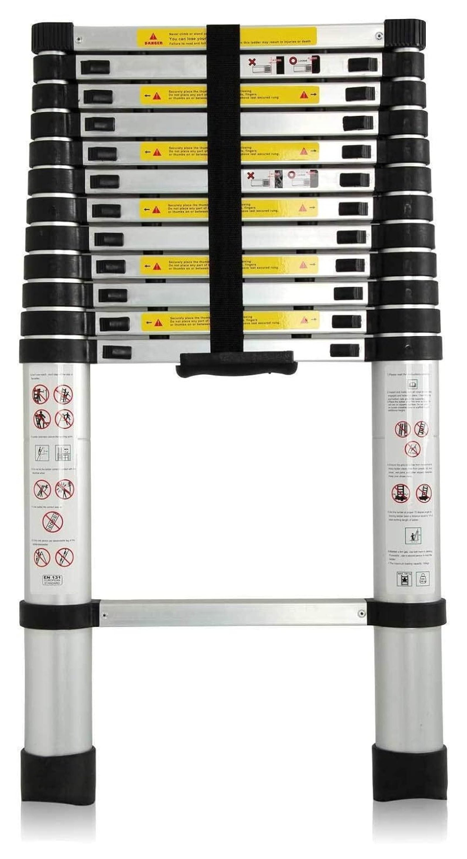 EN131 13 Step 12.5 FT/3.8M Telescoping Multi-Ladder Aluminum Extension ...