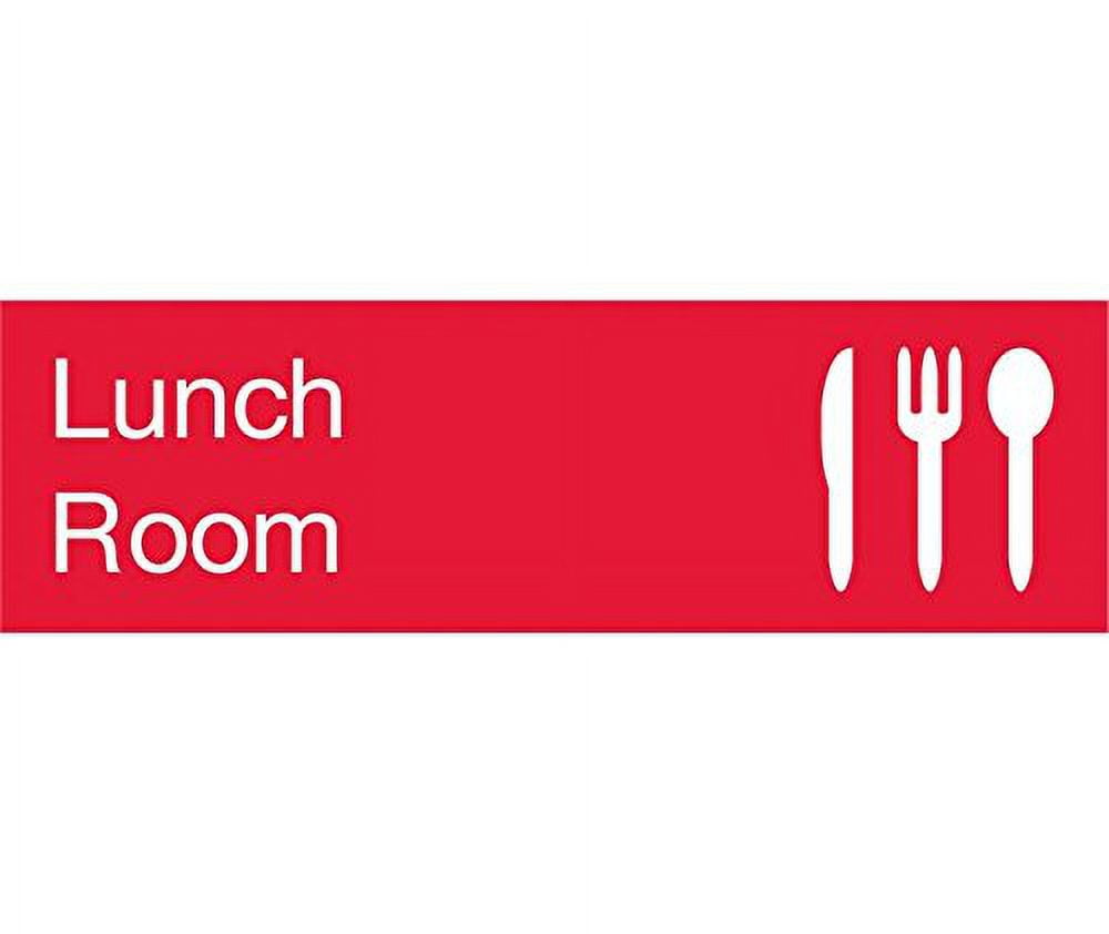 EN13R National Marker Engraved Lunch Room Label, Graphic, 3 Inches x 10 ...
