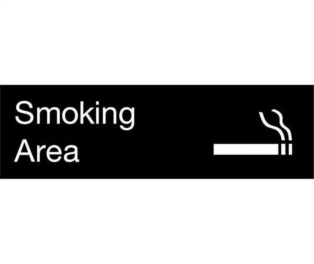 EN21BK National Marker Engraved Smoking Area Sign, Graphic, 3 Inches x ...