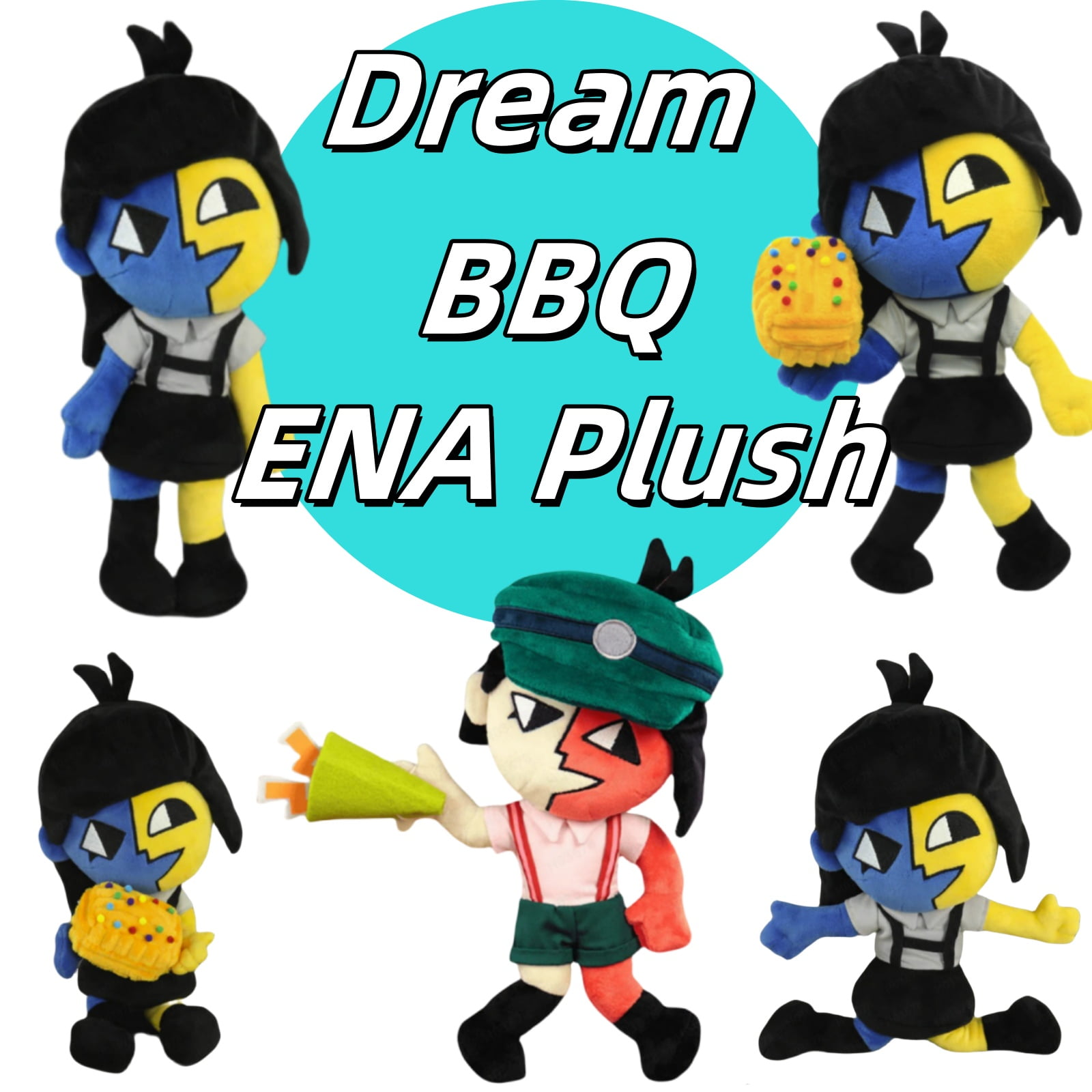 ENA Dream BBQ Plush, 9.8 inch Stuffed Toy, Cozy Pillow for Kids ...