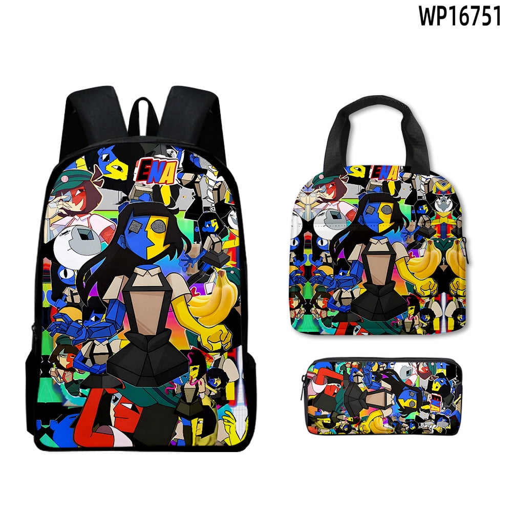 ENA Dream BBQ Travel Backpack Cartoon Daypack Bag Anime 3 Piece ...