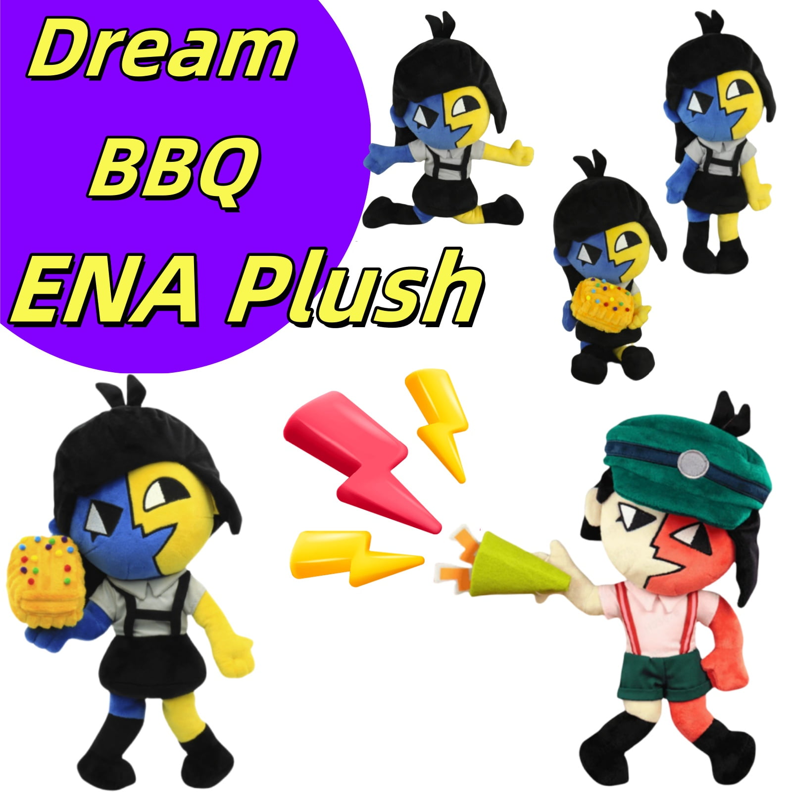 ENA Plush Dream BBQ Plush, 9.8 inch Stuffed Toy, Cute Cartoon Pillow ...