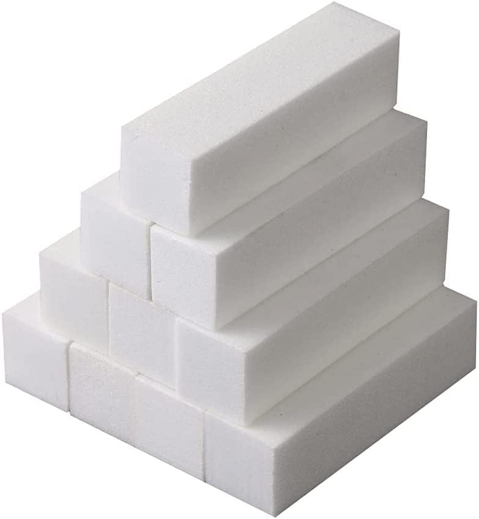 ENASUI 20 Pieces White Nail Buffer Blocks 4 Sided Professional Nails ...