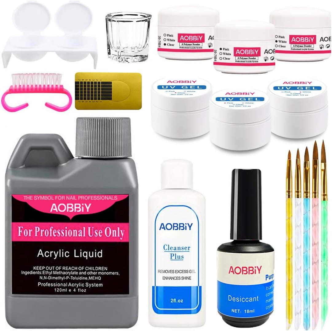 ENASUI Acrylic Nail Art Kit, Acrylic Nail Powder Set, Professional ...