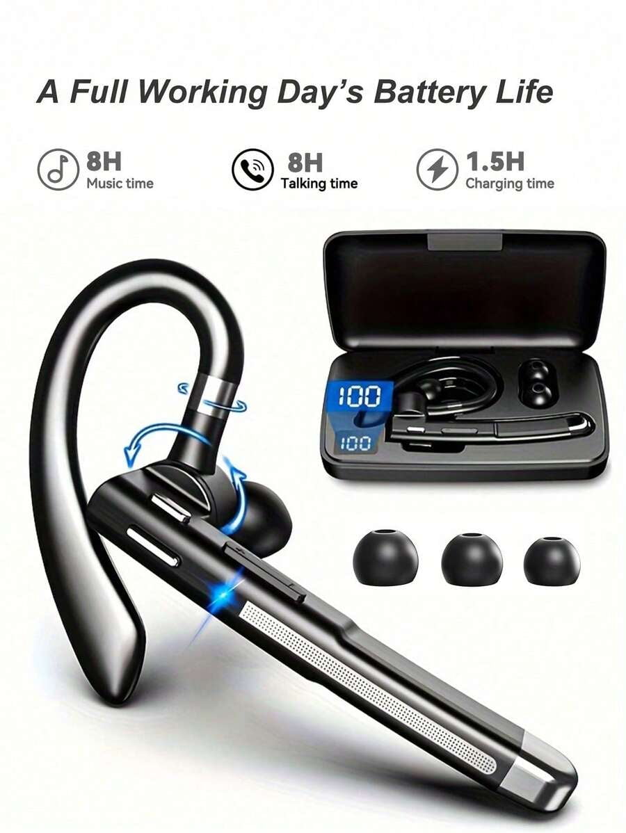 ENC Noise-Cancelling Wireless Headphones With Dual Microphones - Hands ...