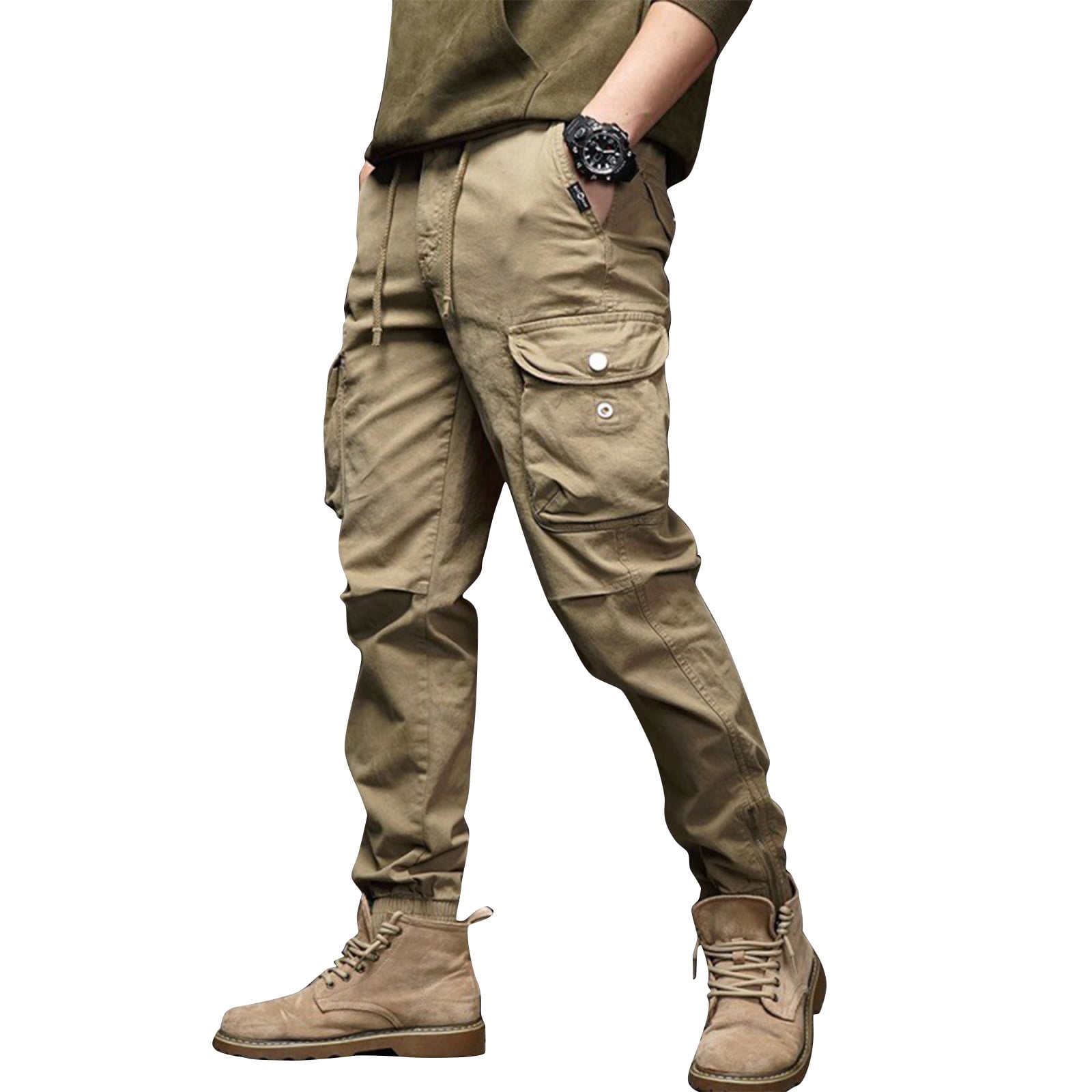 ENCCRWIN Men's Outdoor Waterproof Work Pants 600D Nylon Wear-Resistant ...