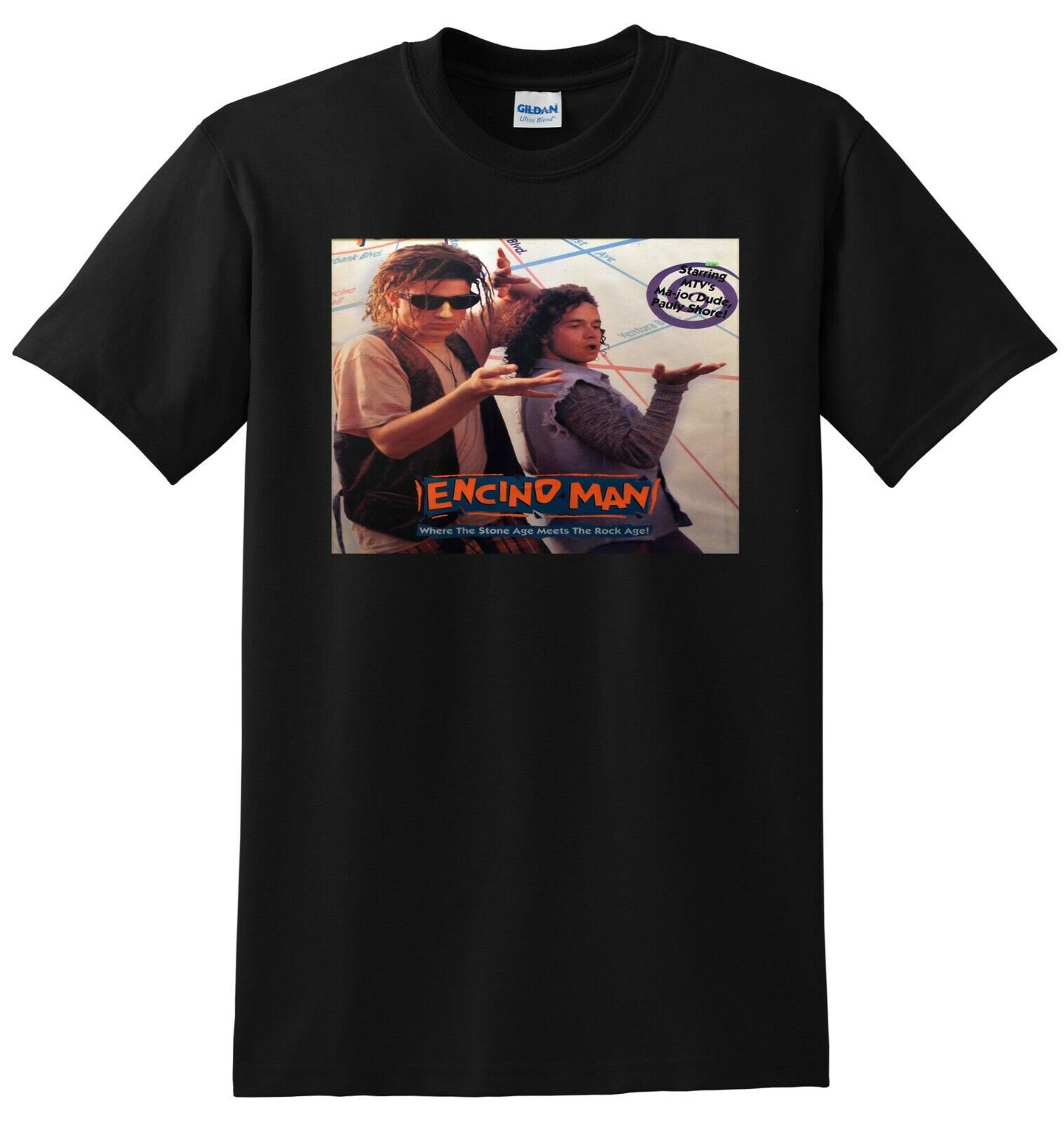ENCINO MAN T SHIRT 1992 4k bluray dvd cover poster tee SMALL MEDIUM ...