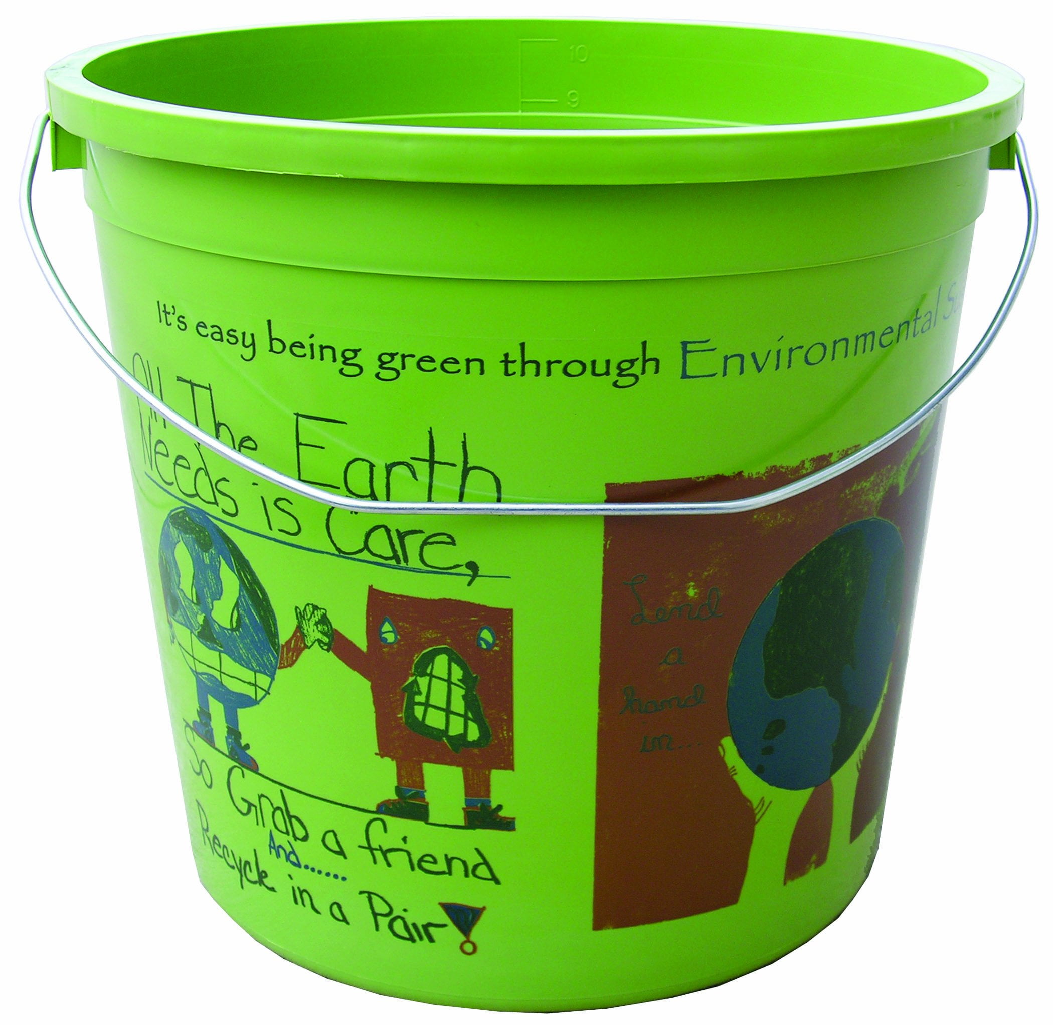 ENCORE PLASTICS CORP 300773 1398 10 QT EARTH PAIL ECO - Walmart.com