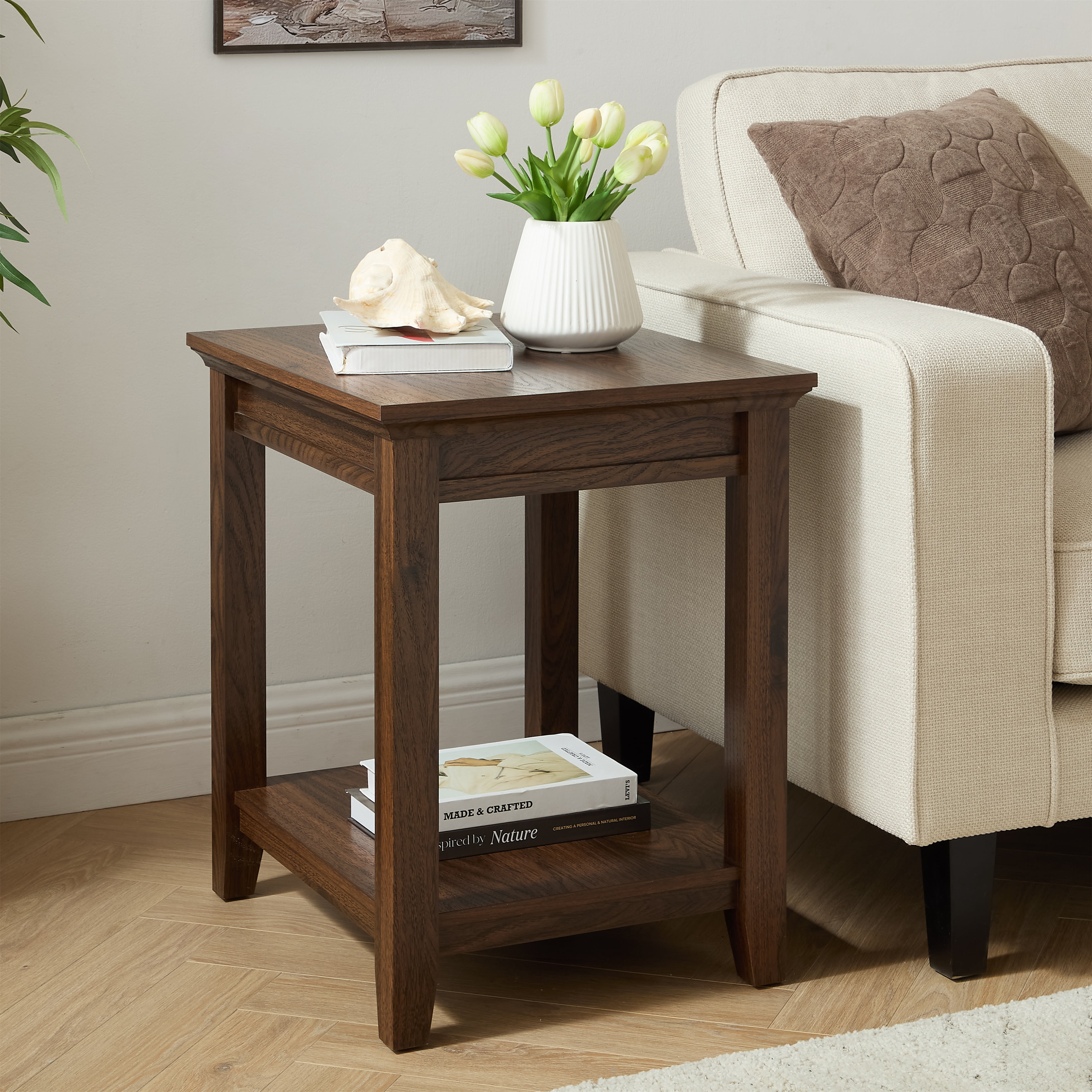 Mainstays Regency End Table, Walnut Finish - Walmart.com