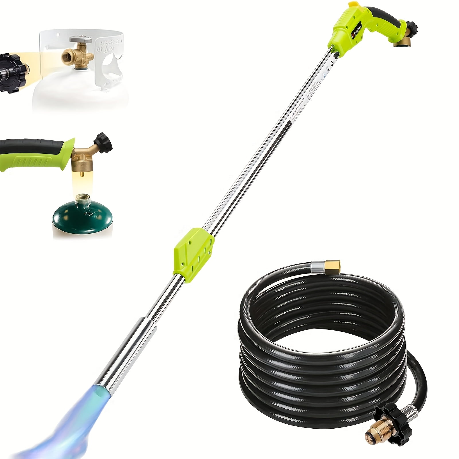 ENDLESSPOOLS 150,000 BTU Propane Weed Torch Kit - 10ft Hose, Self ...