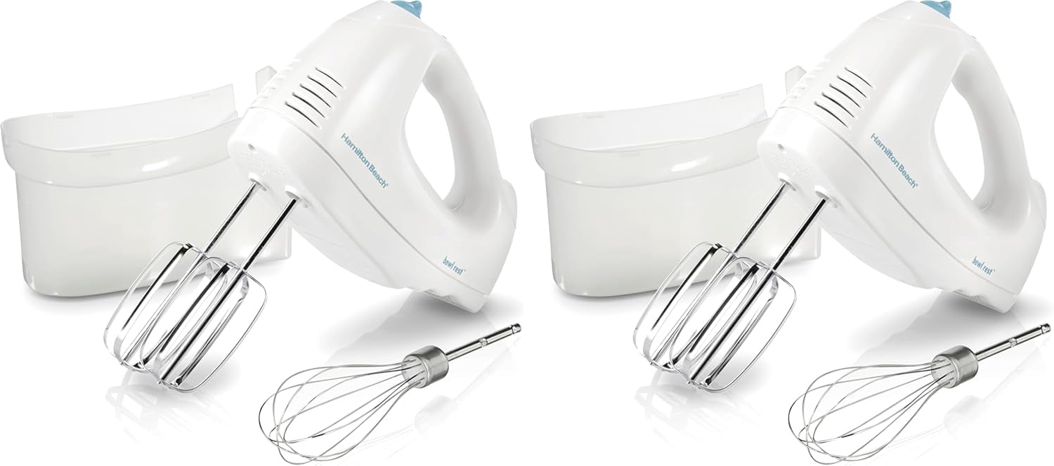 ENDLESSPOOLS 6-Speed Electric Hand Mixer with Whisk,Traditional Beaters ...