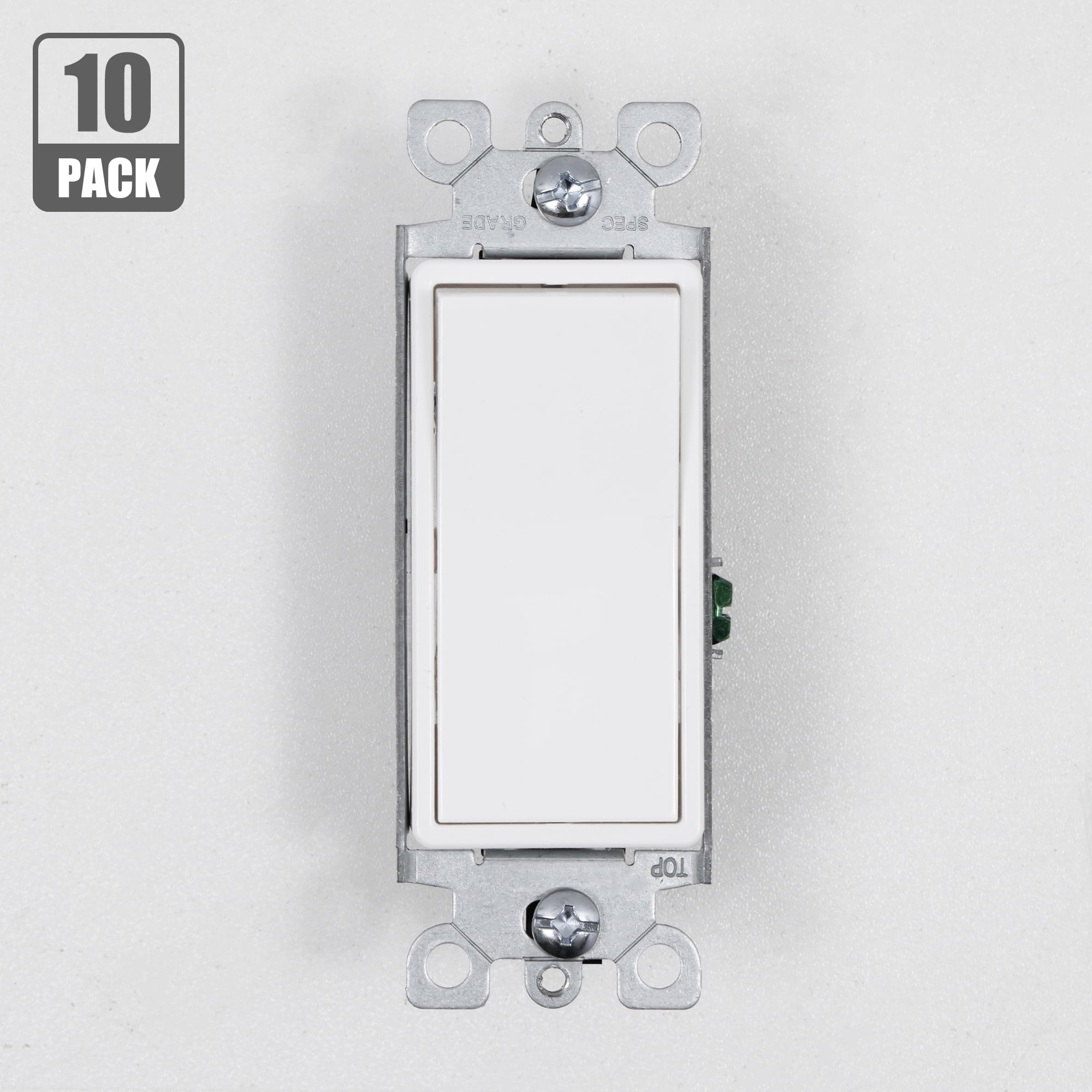 ENERGETIC 10 Pack 15 Amps Decorator Rocker 3-way Light Switch ...