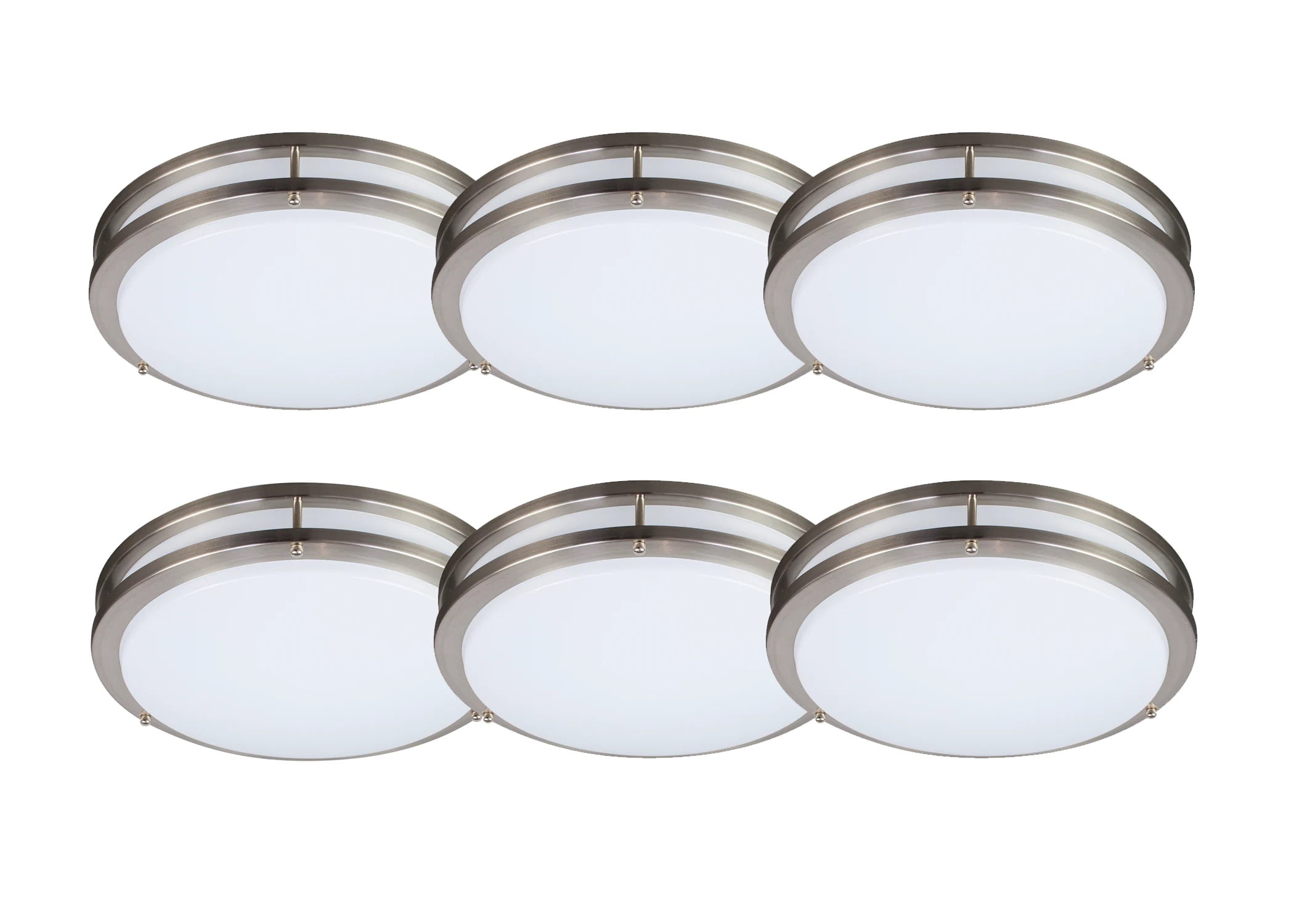 "ENERGETIC 14"" LED Ceiling Light, Dimmable, Brushed Nickel, 3 Color ...