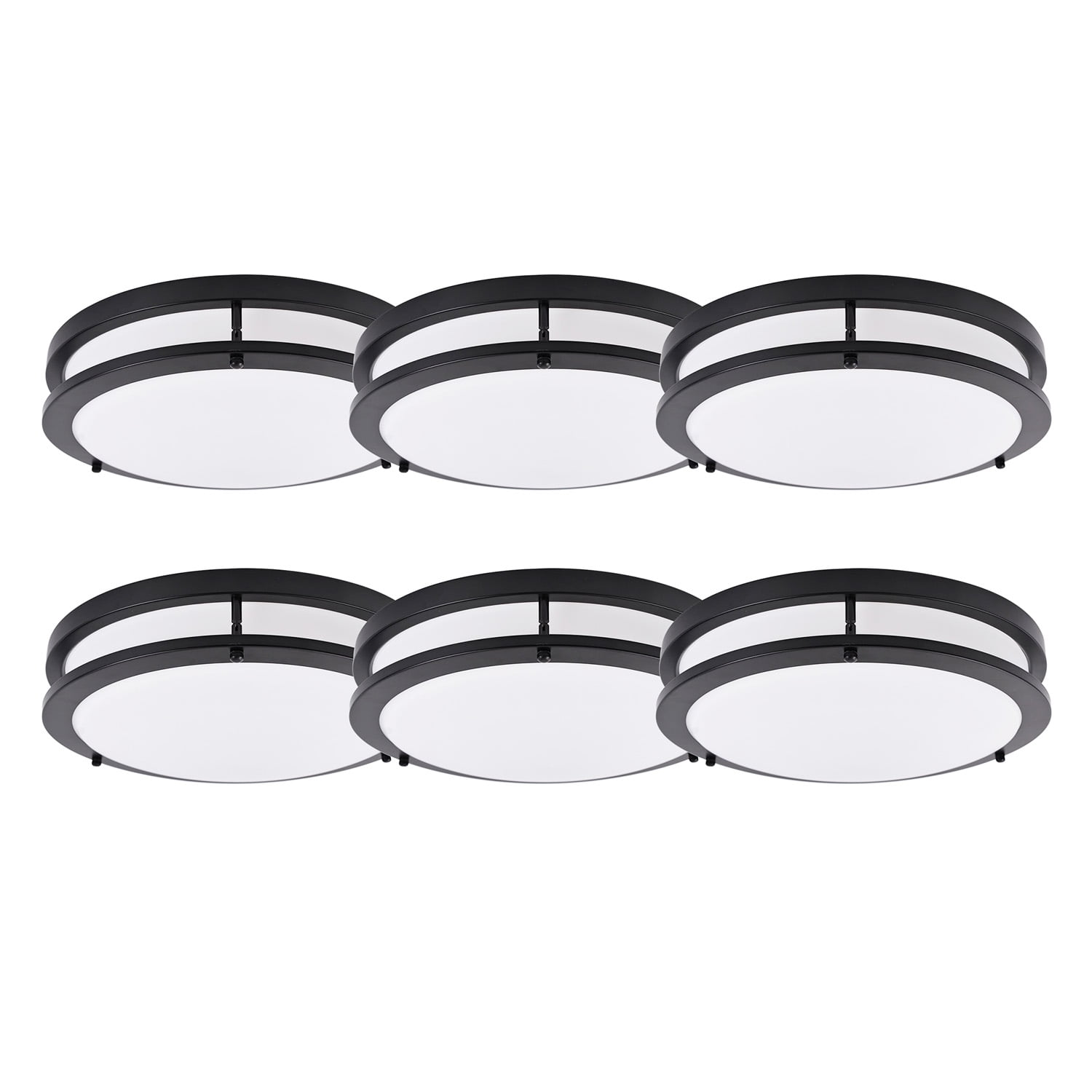 ENERGETIC 14" LED Ceiling Light, Dimmable Modern Flush Mount, Brushed ...