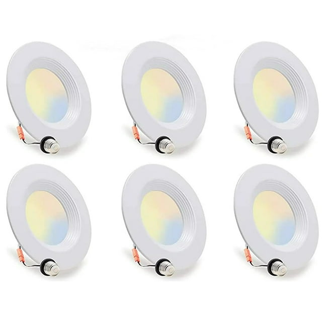 ENERGETIC 6 inch LED Fixtures, Dimmable Recessed Downlight, 2700K-5000K ...
