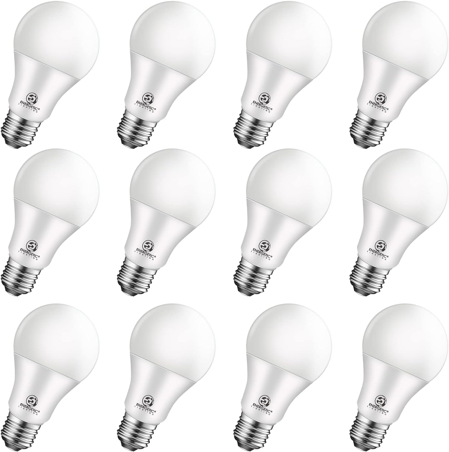 ENERGETIC A19 LED Light Bulb, 12.5 Watts (100W Equivalent),1500 Lumens, Daylight 5000K, E26 Base ...