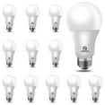 E Energetic Lighting A19 LED Light Bulbs, 100W Equivalent, 1600 Lumens ...