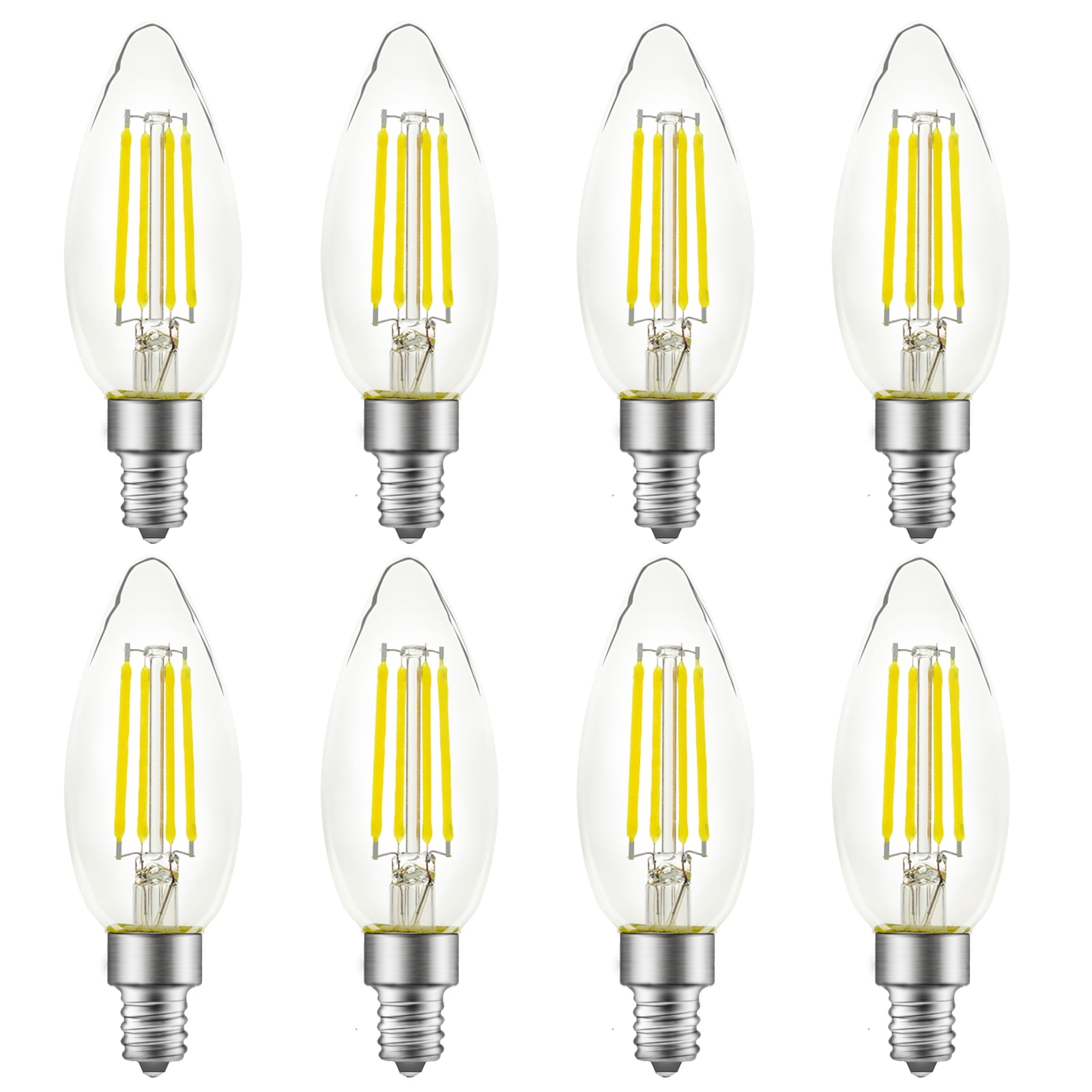 ENERGETIC B10 Candelabra LED Bulbs, Dimmable, 60W Equivalent, 5000K ...