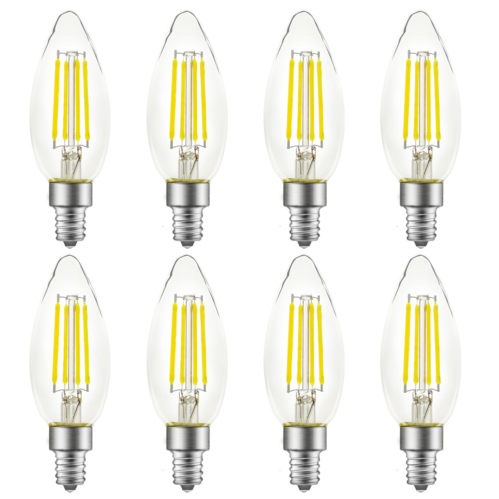 ENERGETIC B10 Candelabra LED Bulbs, Dimmable, 60W Equivalent, 5000K ...