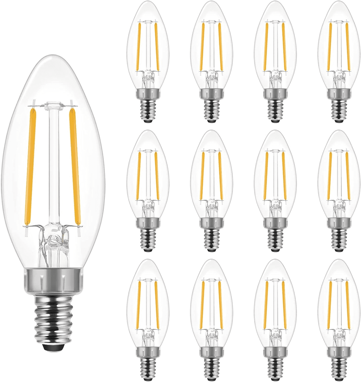 ENERGETIC LED Candelabra Bulbs B11 60 Watt Equivalent, Dimmable ...