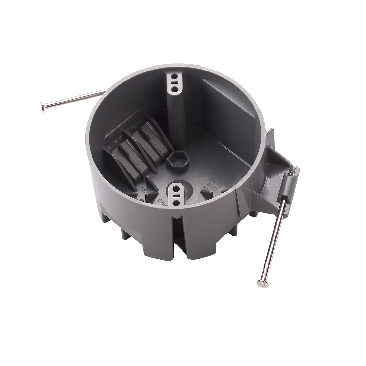 ENERGETIC Round Ceiling Box, Captive Nail and Bracket Mounting Plastic ...