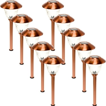 Energizer Stainless Steel Solar LED Path Stake Light (Black, 8 Pack ...
