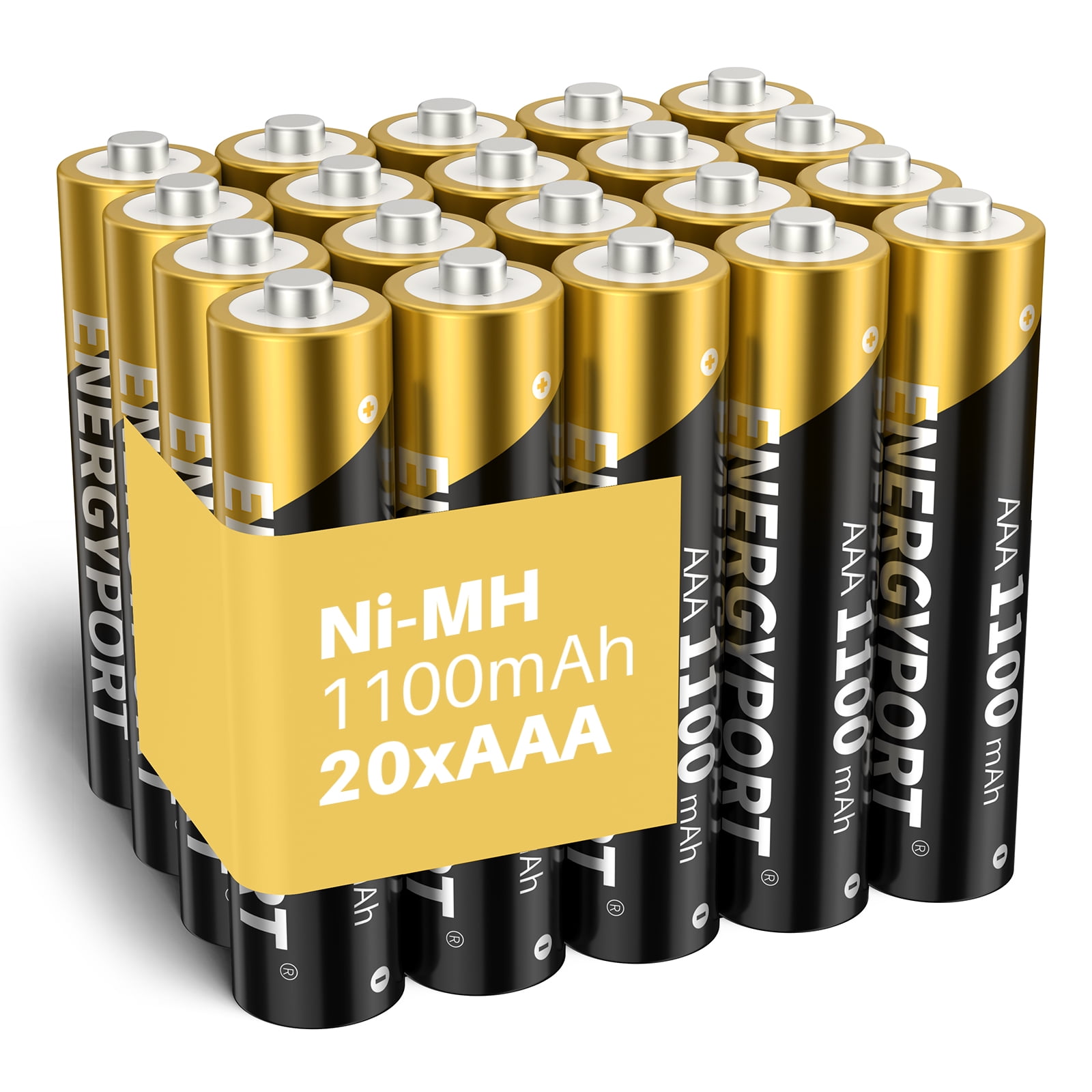 ENERGYPORT Rechargeable AAA Batteries PRO, High Capacity 1100mAh ...