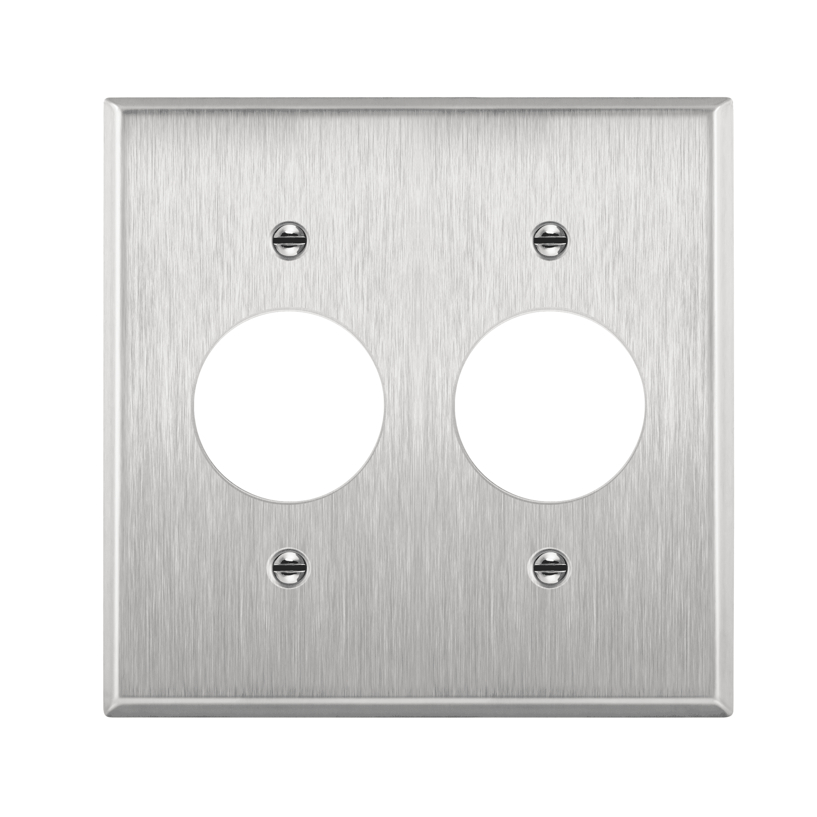 ENERLITES 1.406" Hole Single Receptacle Outlet Metal Wall Plate ...