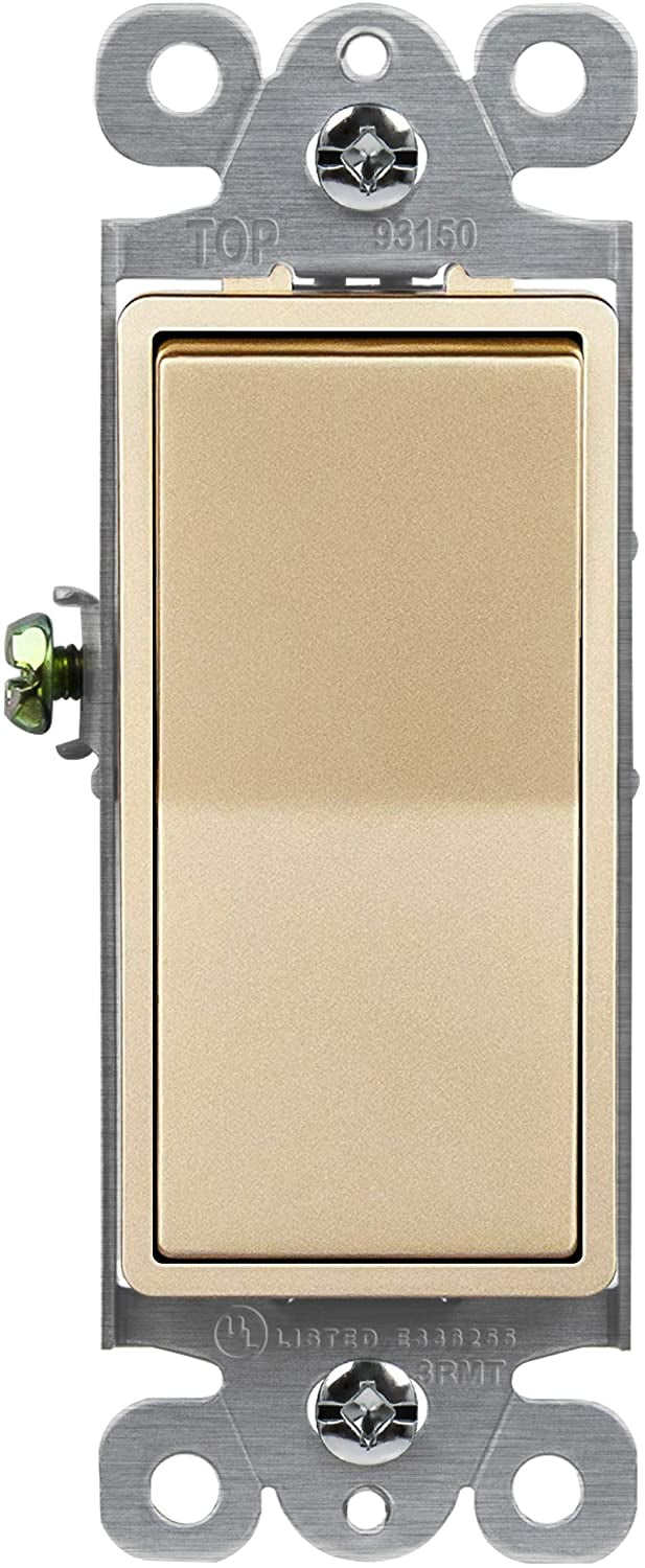 ENERLITES 3-Way Decorator Paddle Light Switch, Gloss Finish, Single ...