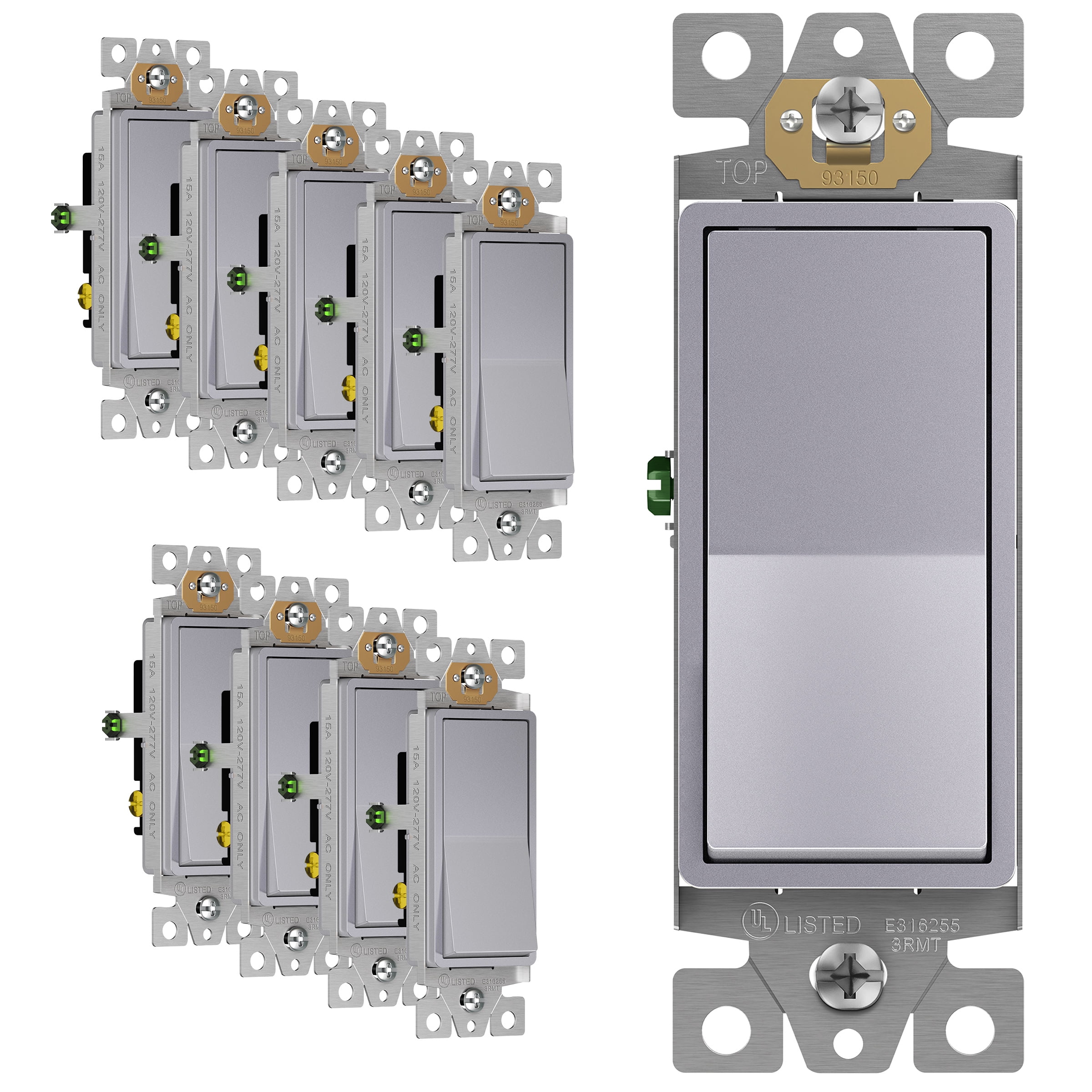 Free Shipping! ENERLITES 3-Way Decorator Paddle Light Switch, Gloss ...