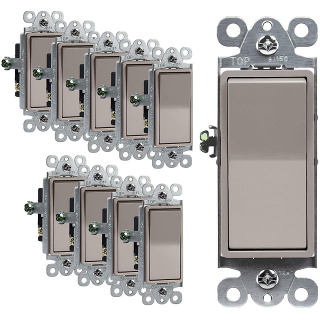 ENERLITES 3-Way Decorator Paddle Light Switch, Gloss Finish, Single ...