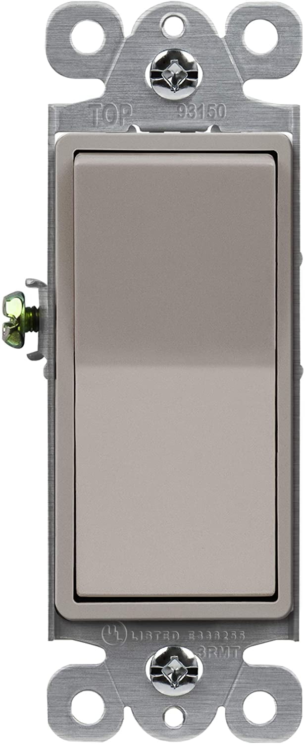 ENERLITES 3-Way Decorator Paddle Light Switch, Gloss Finish, Single ...