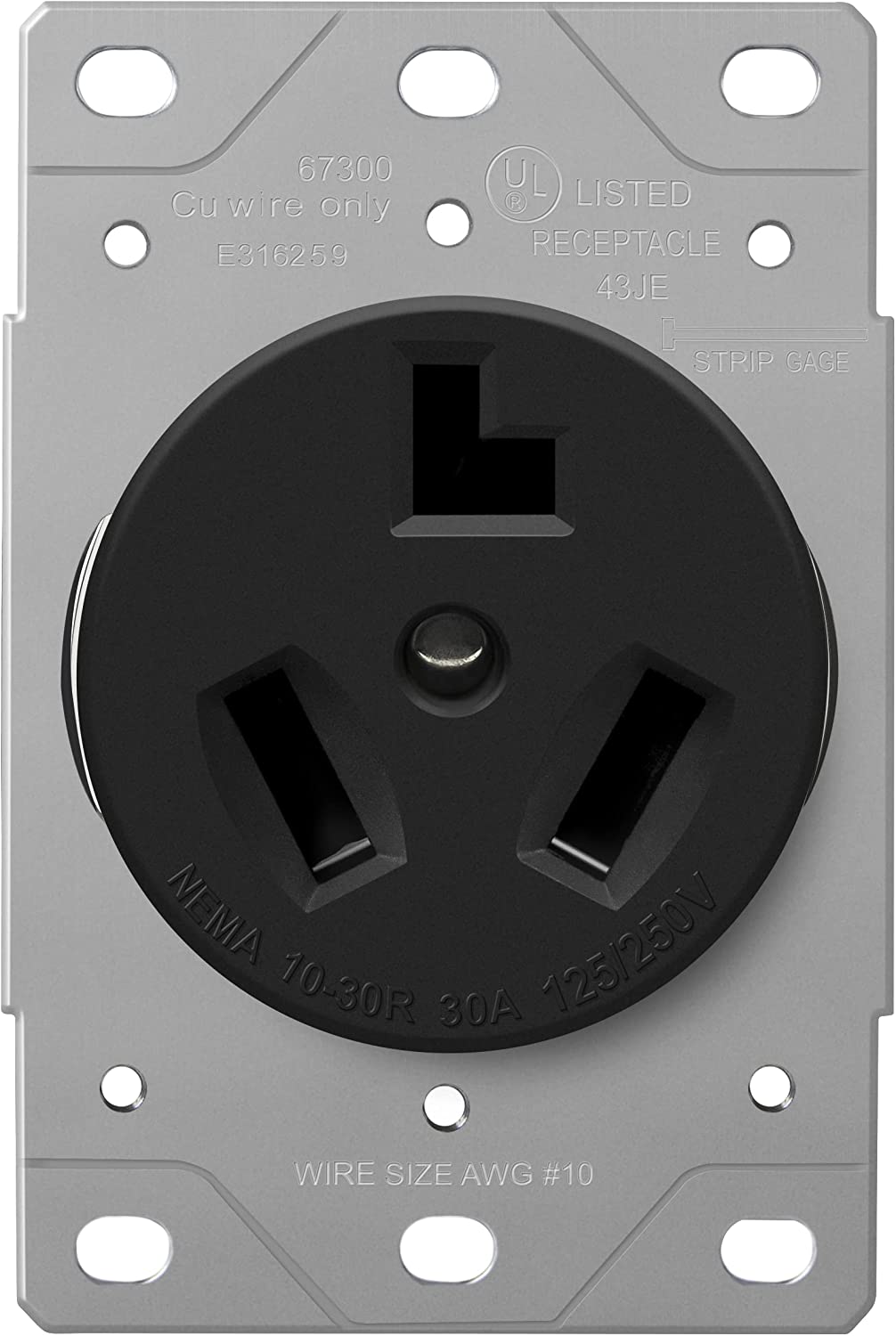 ENERLITES 30 Amp Dryer Receptacle Outlet NEMA 10-30R | Residential ...