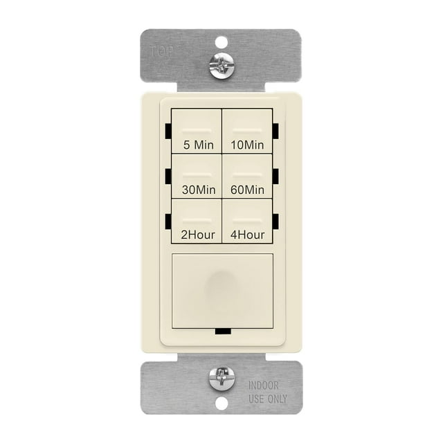 ENERLITES 4-Hour Countdown Timer Switch, 5-10-30-60 Min, 2-4 Hour, for ...