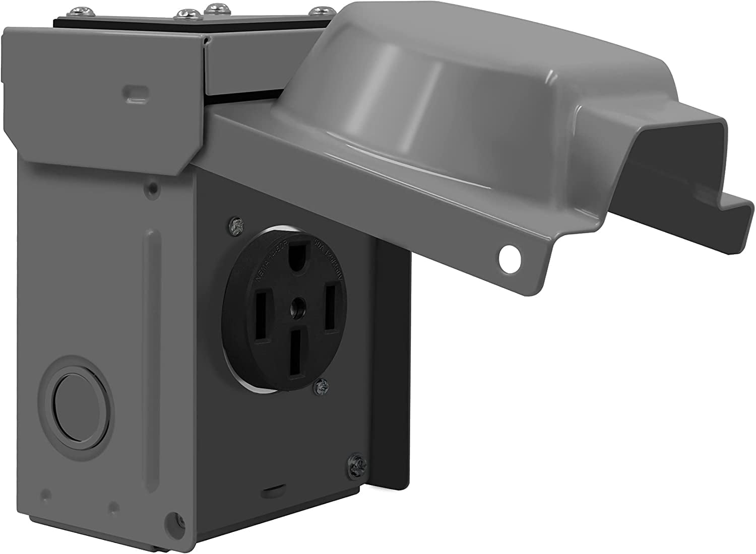 ENERLITES 50 Amp 125/250V RV Power Outlet Box, Enclosed Lockable ...