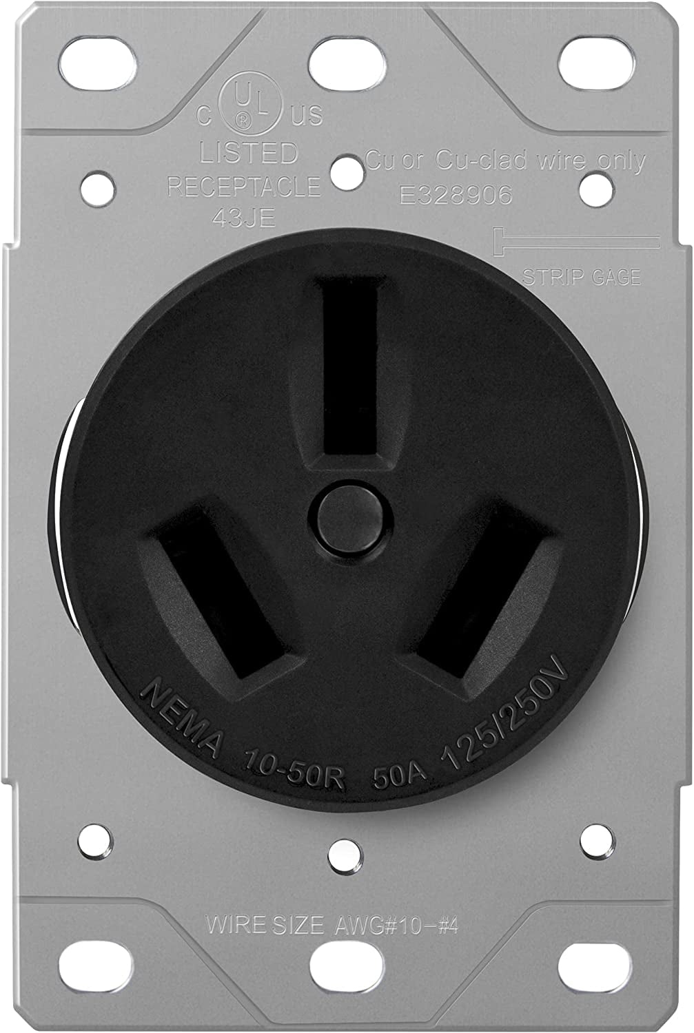 ENERLITES 50 Amp Receptacle Outlet, NEMA 10-50R, Residential Commercial ...