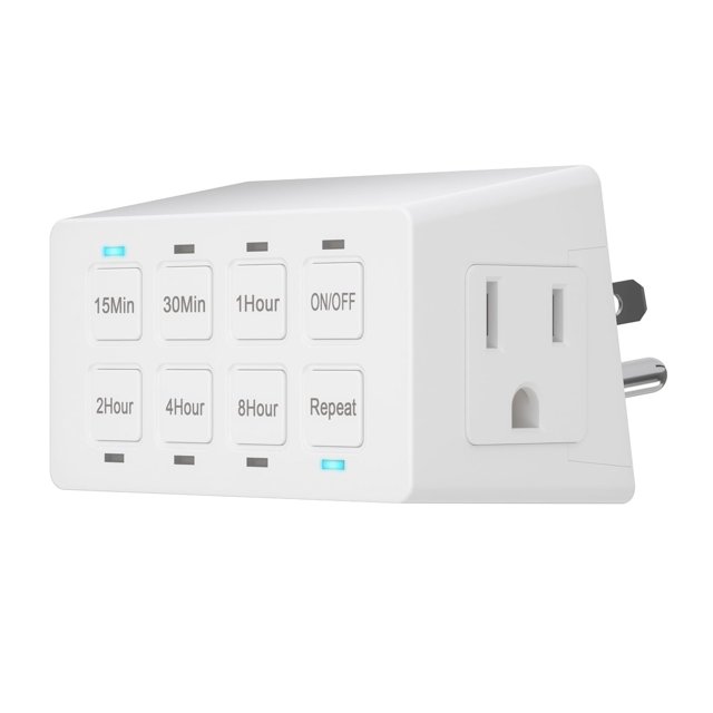 ENERLITES 8-Hour Indoor Countdown Plug-in Timer, Timer for Electrical ...