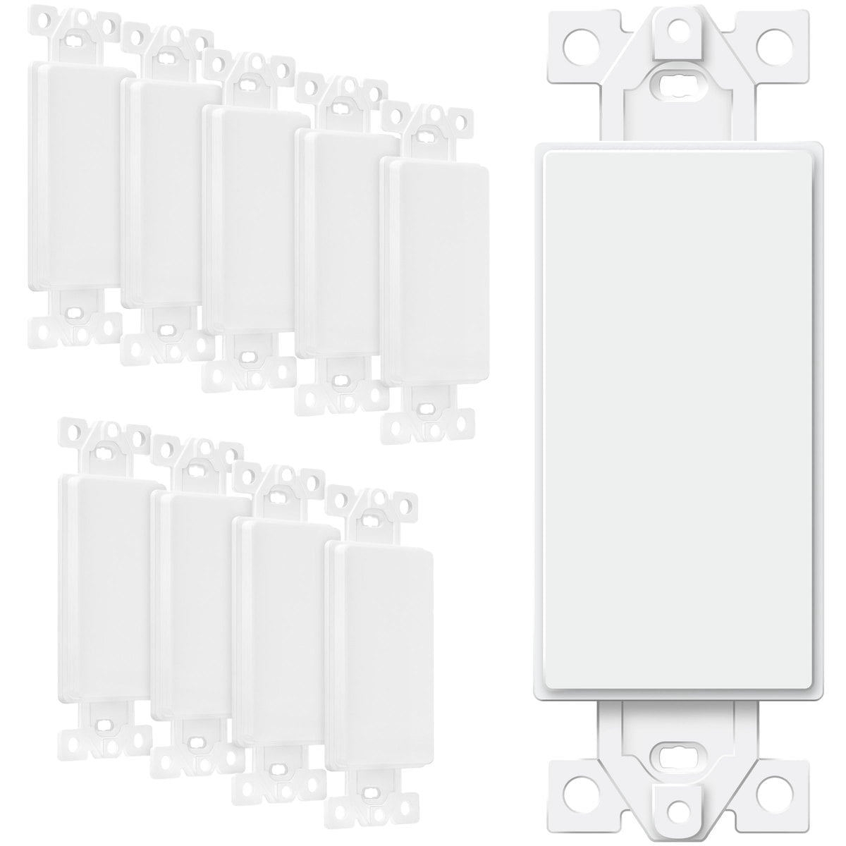ENERLITES Blank Adapter Insert for Decorator Wall Plates, Unbreakable ...