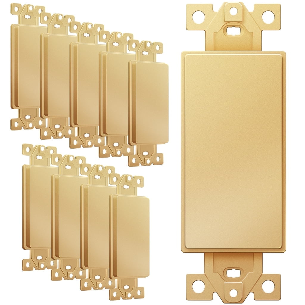 ENERLITES Blank Decorator Wall Plate Insert, 1 Gang Blank Rocker Outlet ...
