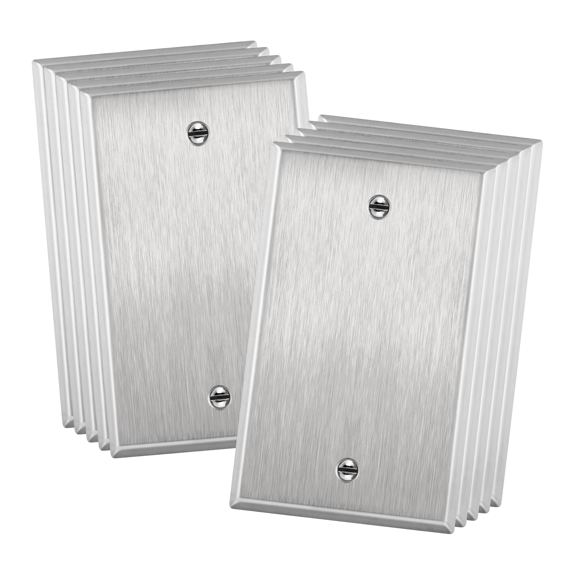 ENERLITES Blank Device Metal Wall Plate, Blank Outlet Covers, 1-Gang ...