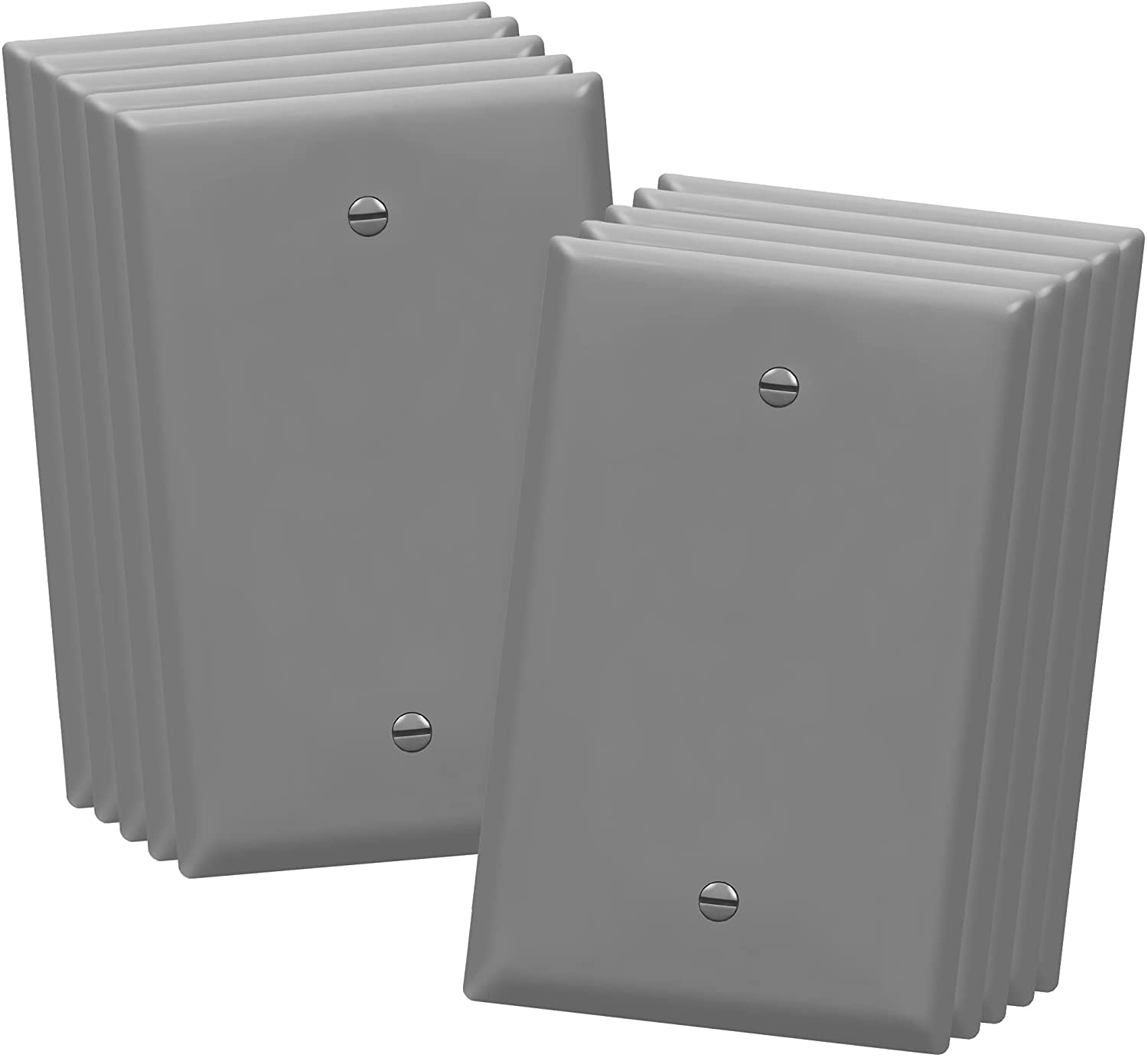 ENERLITES Blank Device Wall Plate, Gloss Finish, Mid-Size Blank Outlet ...