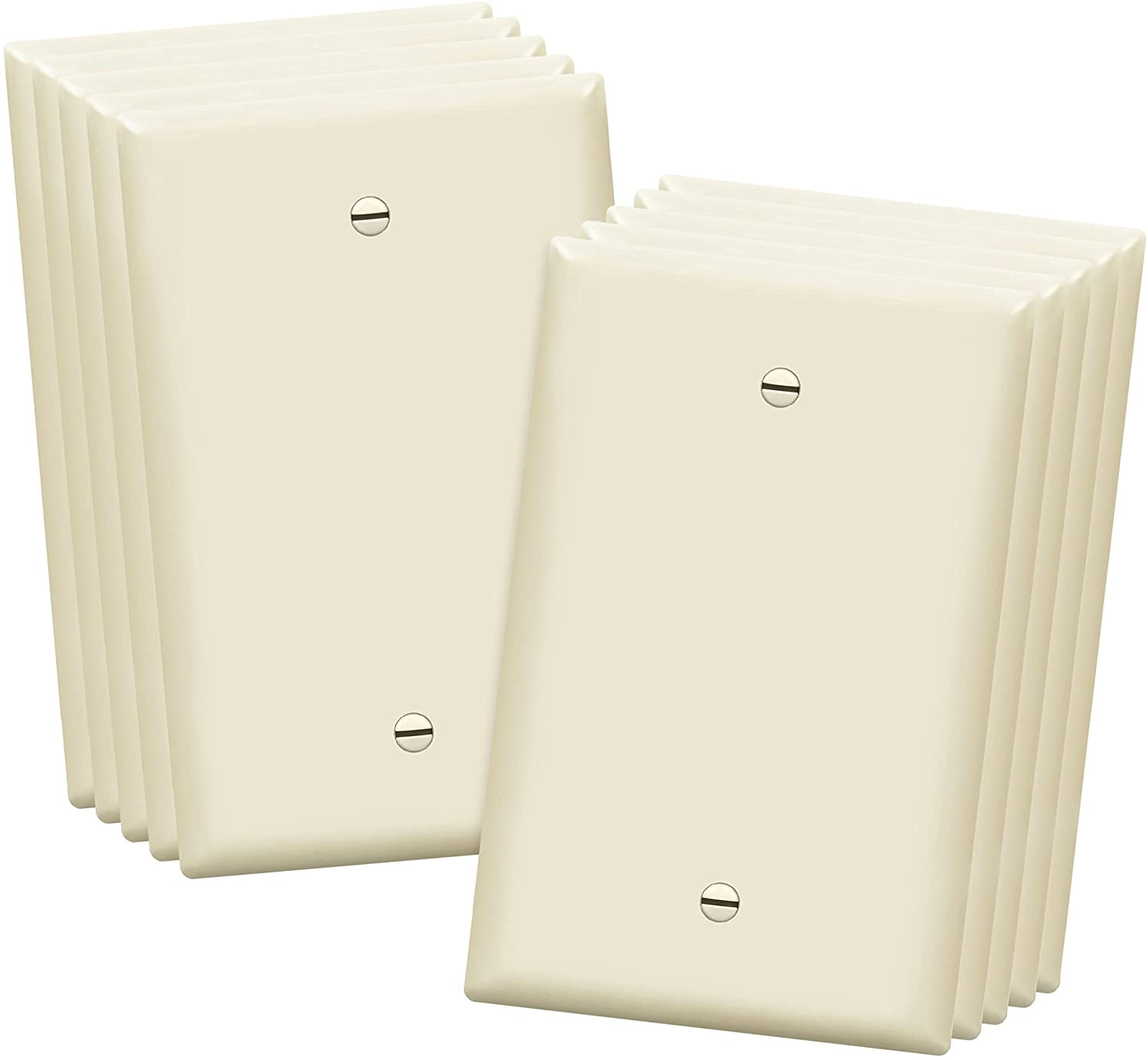 ENERLITES Blank Device Wall Plate, Mid-Size Outlet Covers, 1-Gang ...