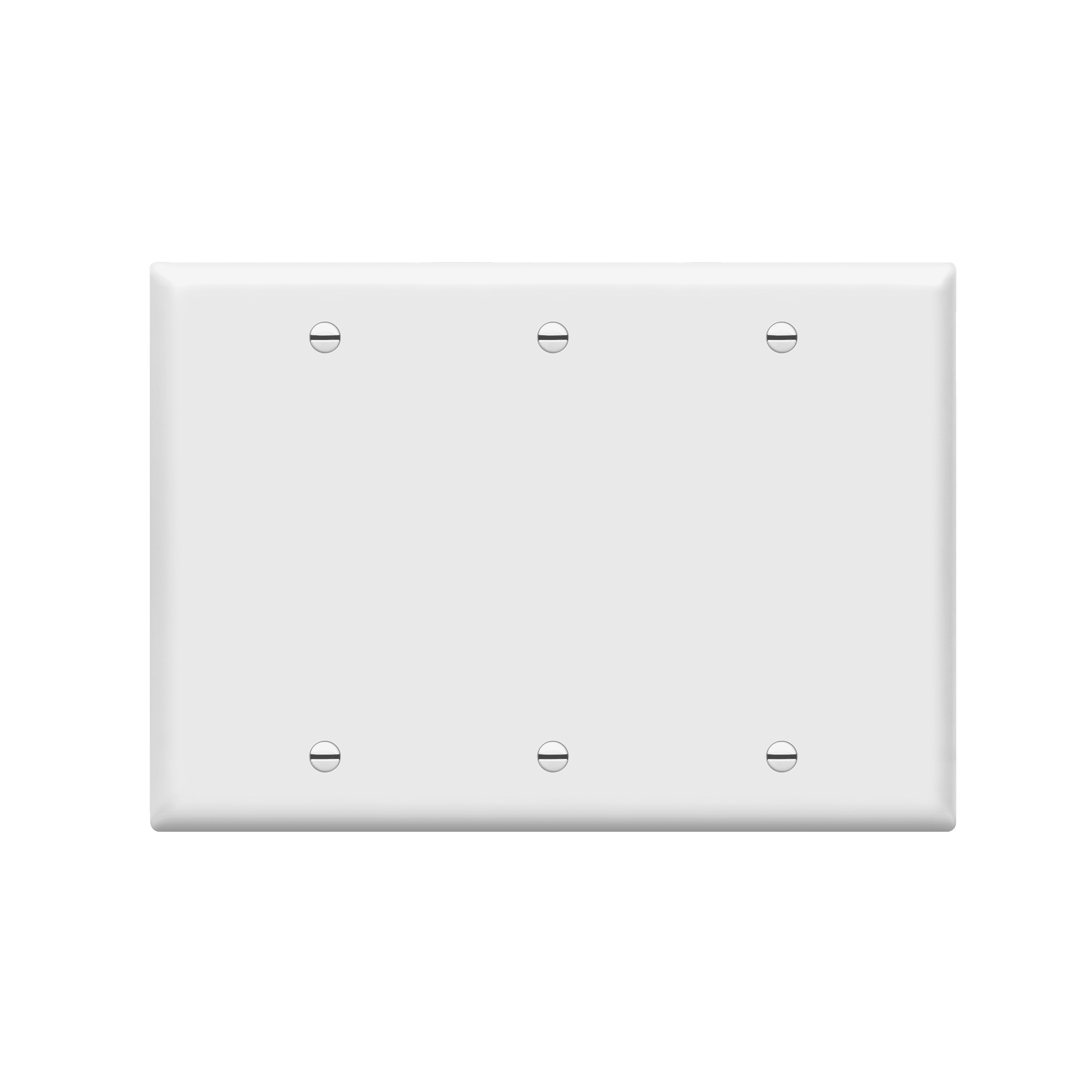 Enerlites Blank Device Wall Plate, White Gloss Finish, 3-Gang ...