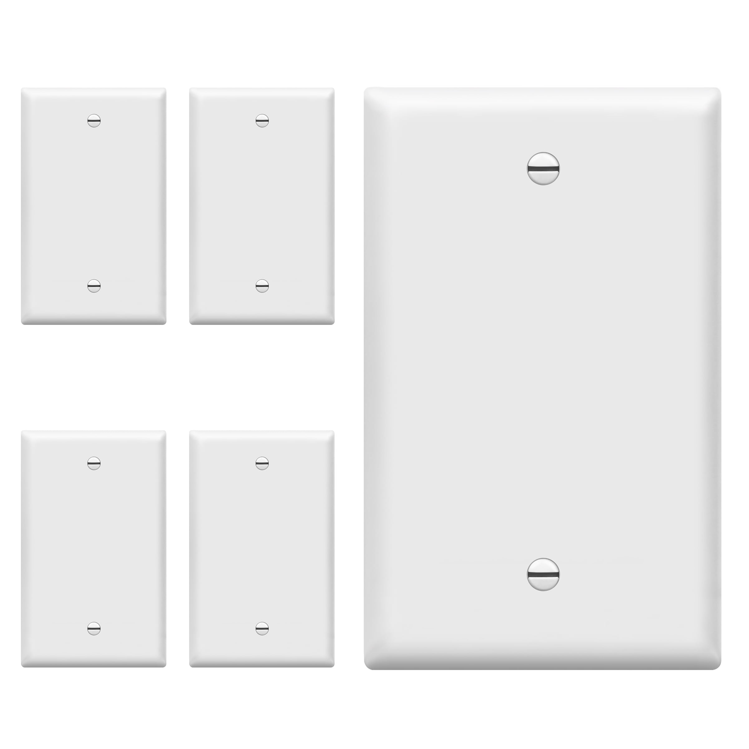 Enerlites, Blank Wall Plate Cover, 1-Gang, Gloss Finish, 4.50 x 2.76 ...