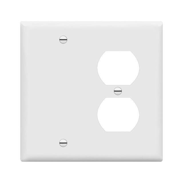 ENERLITES 2-Gang Outlet Wall Plate Cover, Polycarbonate, UL Listed ...