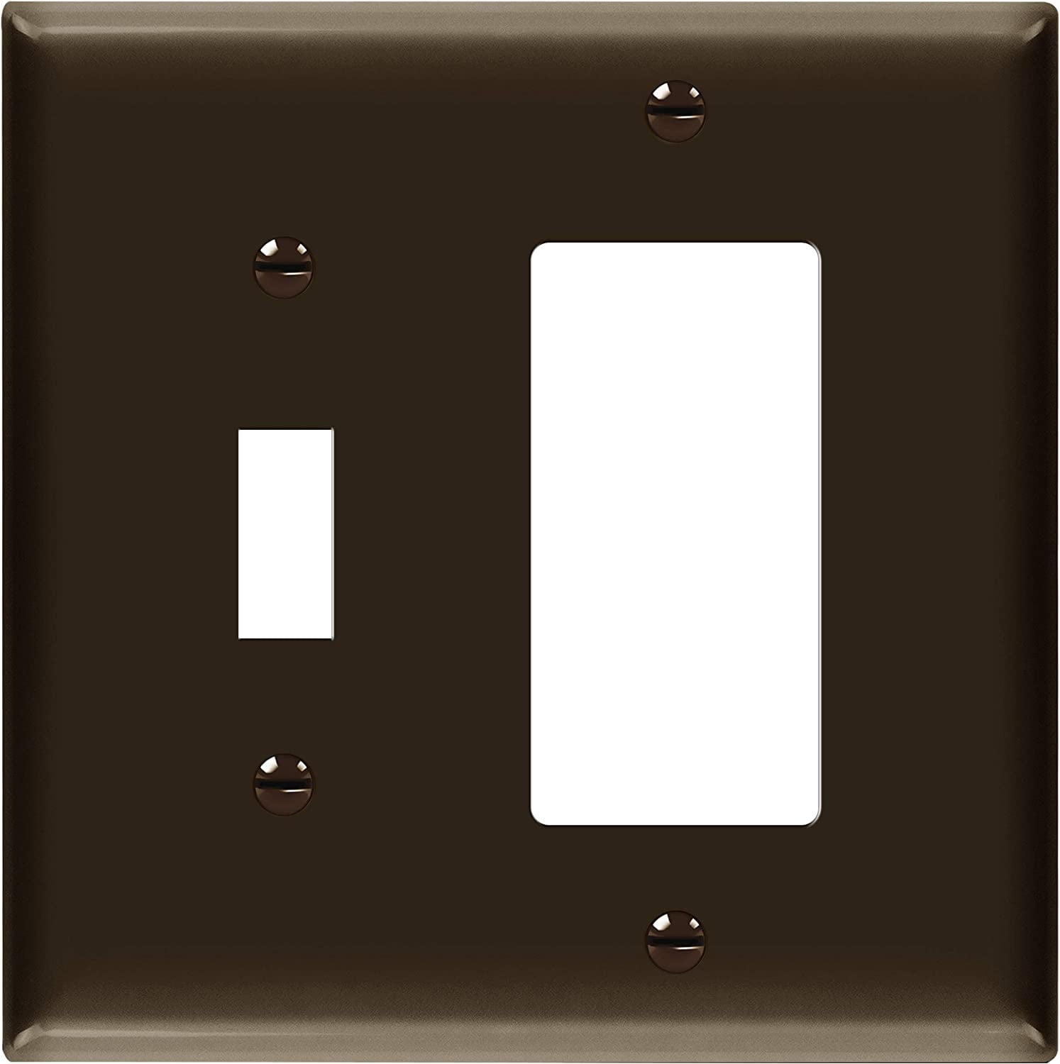 ENERLITES Combination Toggle Light Switch/Decorator Light Switch Plate ...