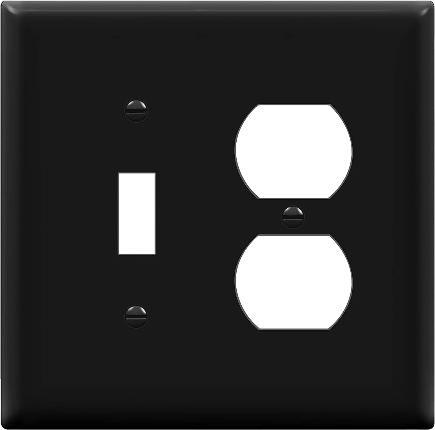 ENERLITES Combination Toggle Light Switch/Duplex Receptacle Outlet Wall ...