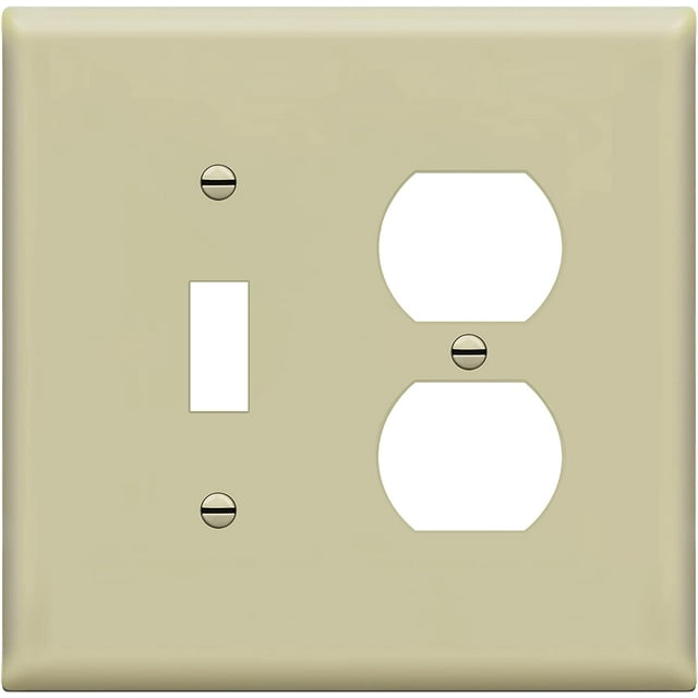 ENERLITES Combination Toggle Light Switch/Duplex Receptacle Outlet Wall ...