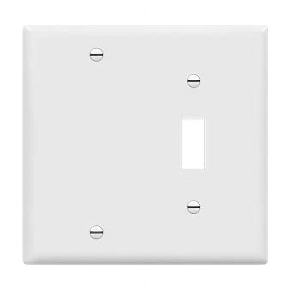 ENERLITES Combination Toggle Switch/Blank Device Wall Plate, Standard ...
