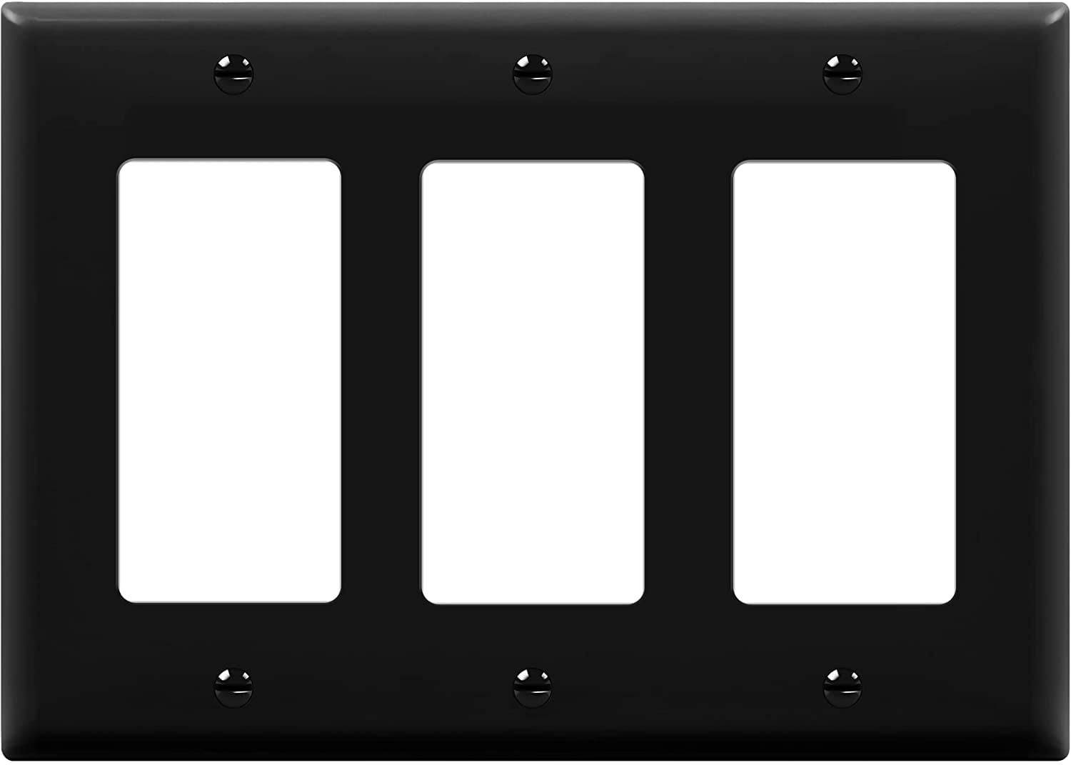 Enerlites Decorator Light Switch Wall Plate, 3-Gang, Gloss Finish ...